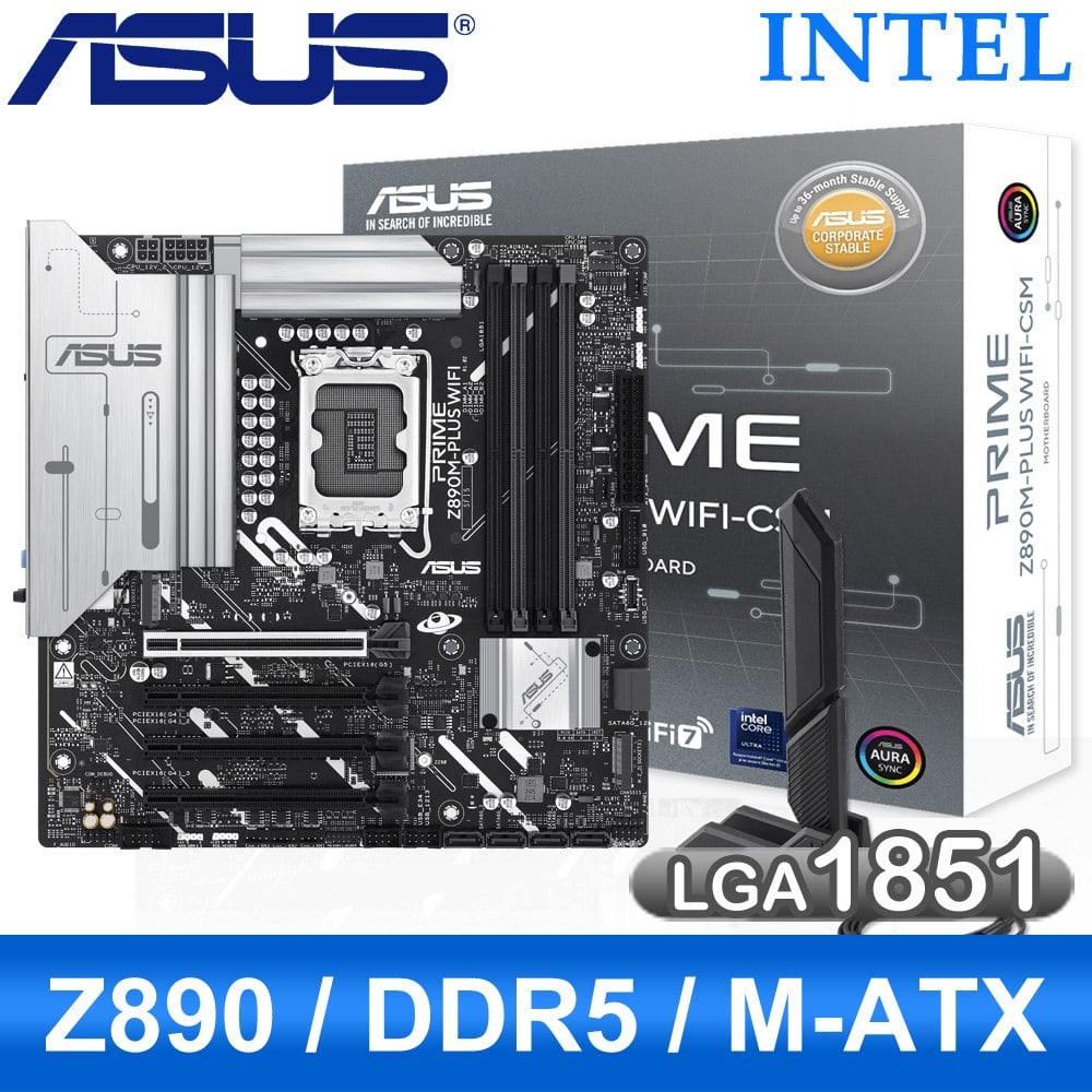 秀津電腦資訊| 【任搭 -100】華碩 PRIME Z890M-PLUS WIFI-CSM(M-ATX/Realtek2.5Gb+Wi-Fi ...